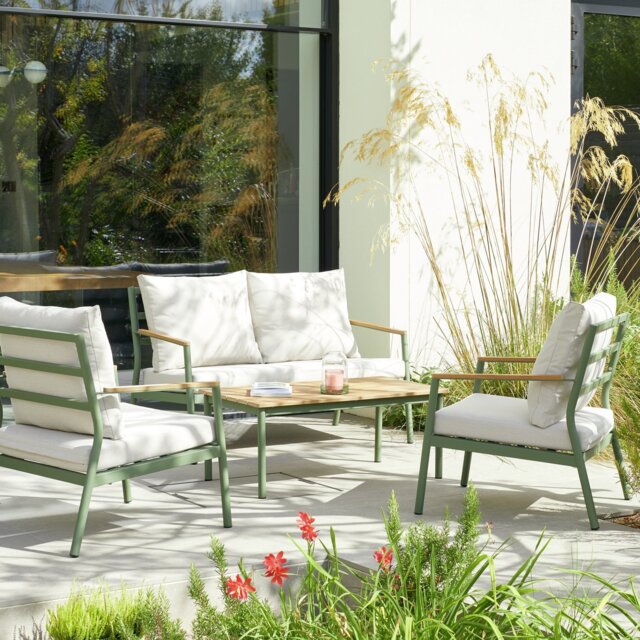 Habitat Mylar 4 Seater Metal Garden Sofa Set - Green by Argos ...