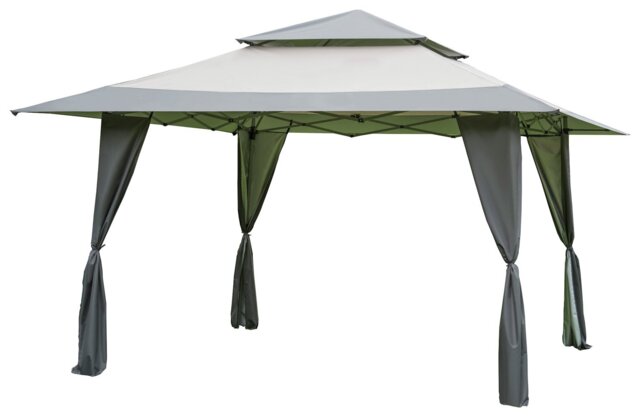 Norfolk Leisure 4m x 4m Pop up Garden Gazebo - Grey by Argos | ufurnish.com
