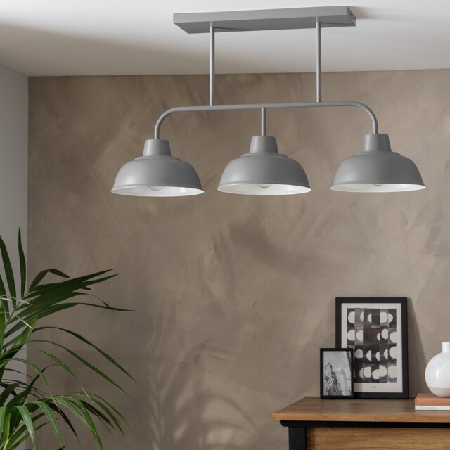 Habitat Benson Steel 3 Light Bar Pendant Light - Grey by Argos ...