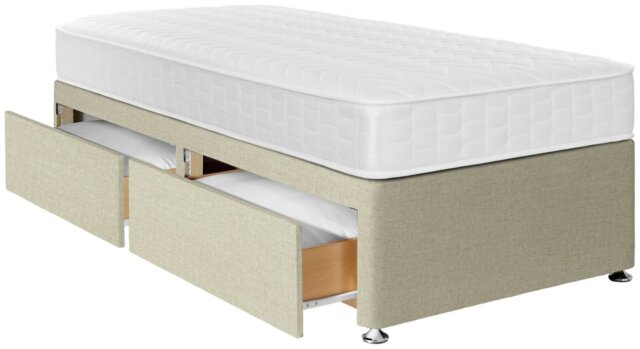 Argos Home Elmdon Memory Single 2 Drawer Divan Bed - Natural by Argos ...