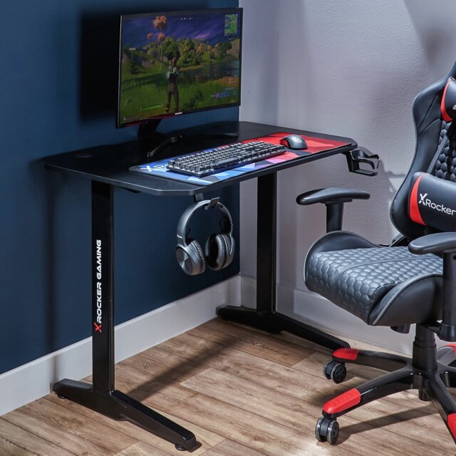 X Rocker Panther Gaming Desk - Black by Argos | ufurnish.com