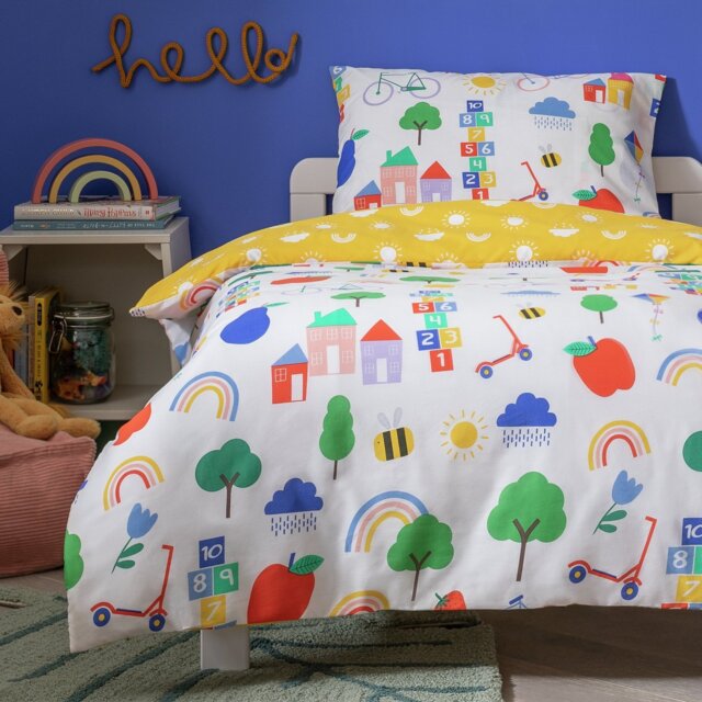 Habitat Cotton Alphabet White Kids Bedding Set - Toddler by Argos ...