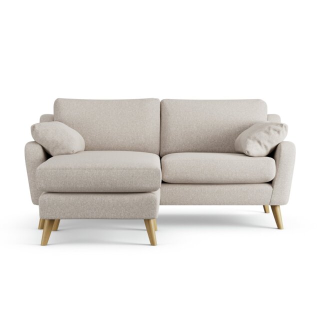 Habitat Ivor Left Hand Corner Sofa - Natural - Ash Leg by Argos ...