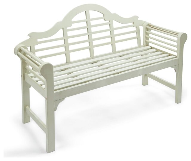 Lutyens Style Hardwood Garden Bench - White by Argos | ufurnish.com