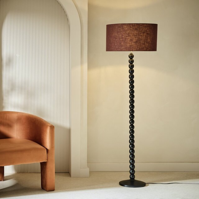 Habitat Bobbin Mango Wood Floor Lamp Base Only - Black by Argos ...