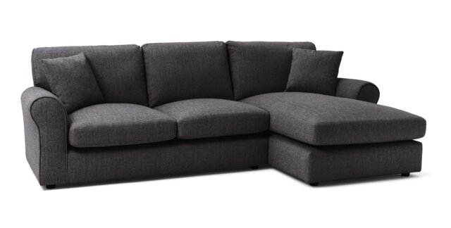Argos Home Lisbon Fabric Right Hand Corner Sofa - Charcoal by Argos ...
