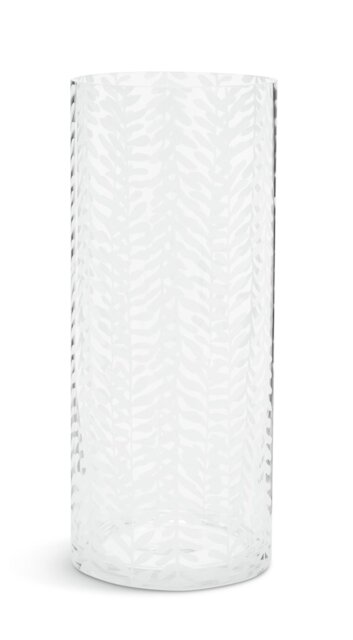 Habitat Etched Floral Glass Vase - Clear by Argos | ufurnish.com