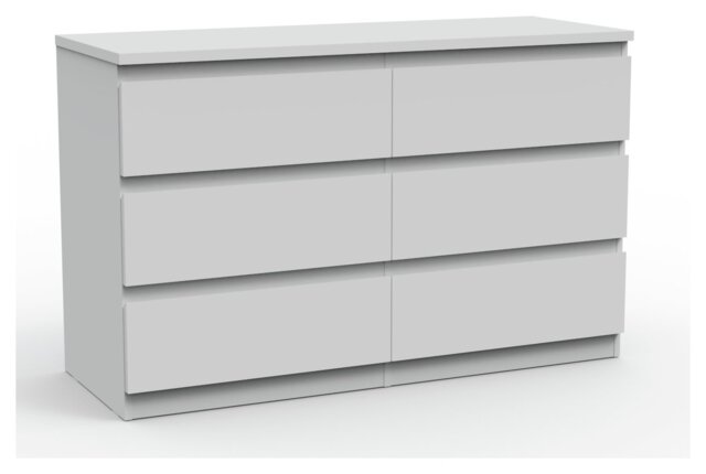 Argos Home Jenson 6 Drawer Chest - Matte White by Argos | ufurnish.com