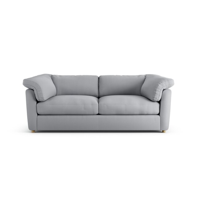 Habitat Wynn Fabric 3 Seater Sofa - Grey - Ash Leg by Argos | ufurnish.com
