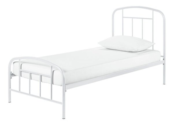 Argos Home Pippa Single Metal Bed Frame - Off White by Argos | ufurnish.com