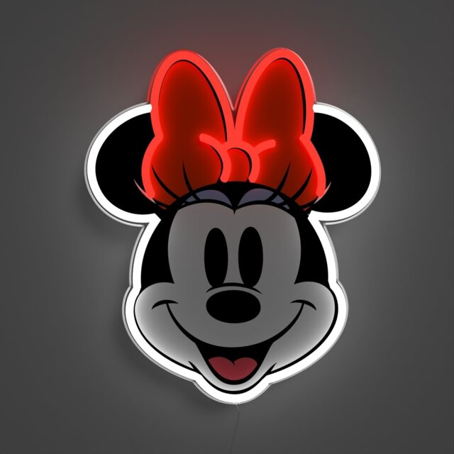Yellowpop Disney Minnie Mouse Face LED Neon Effect Light by Argos ...