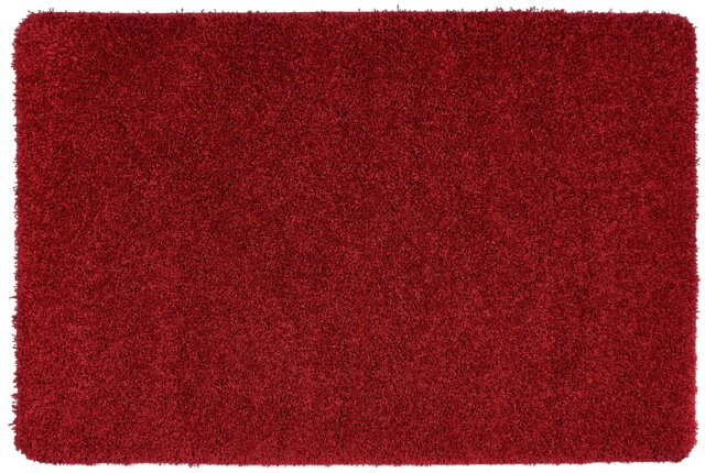 Buddy Washable Mat Plain Red Shaggy Rug - 150x67cm by Argos | ufurnish.com