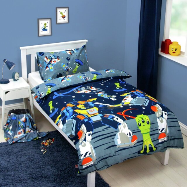 Lego Space Blue Kids Bedding Set - Single by Argos | ufurnish.com