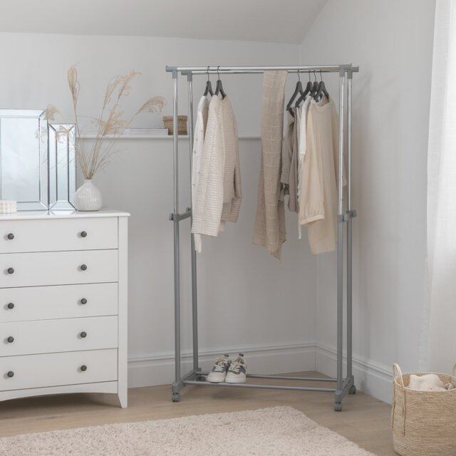 Argos Home Double Clothes Rail - Grey by Argos | uFurnish.com