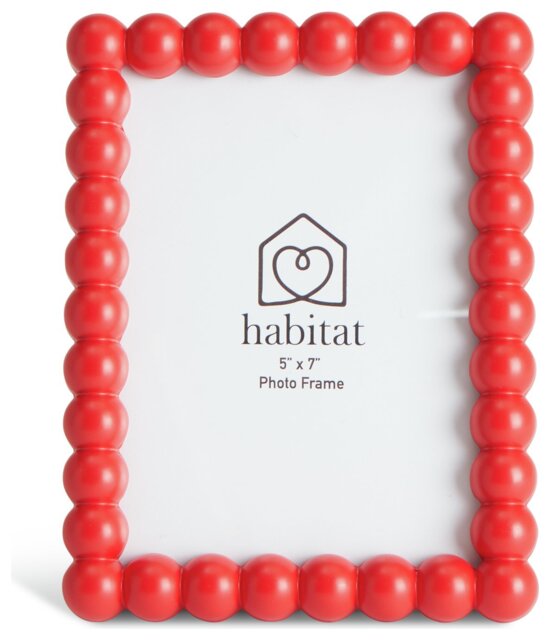 """Habitat Red Bobble Picture Frame - 5x7""""""" by Argos | ufurnish.com