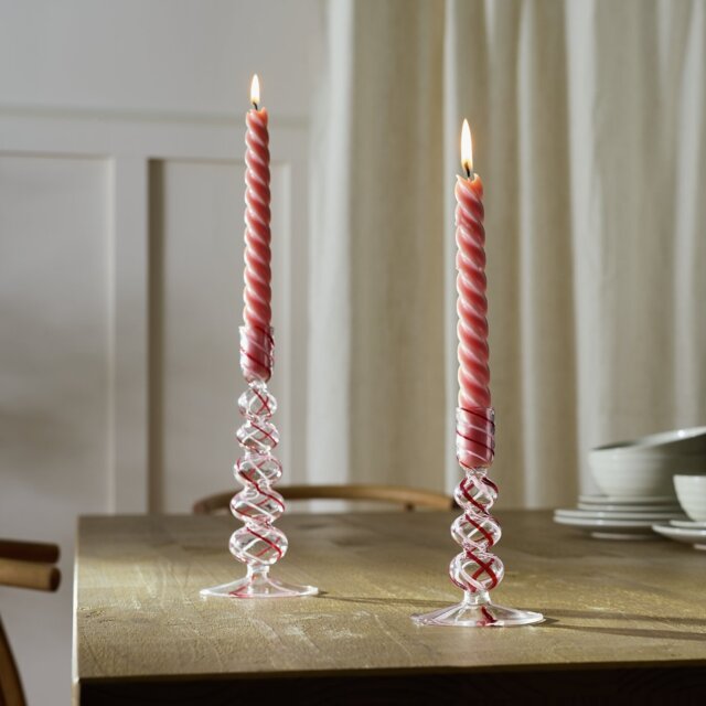 Habitat Swirled Glass Small Candle Stick by Argos | ufurnish.com