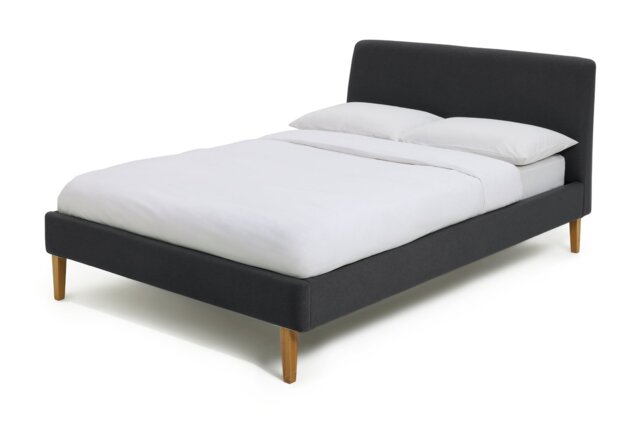 Habitat Ren Double Fabric Bed Frame - Charcoal by Argos | ufurnish.com