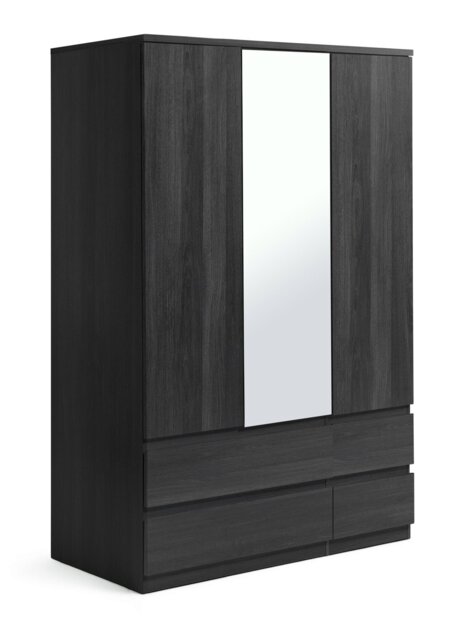 Argos Jenson 3 Door 4 Drawer Mirror Wardrobe - Black Brown by Argos ...