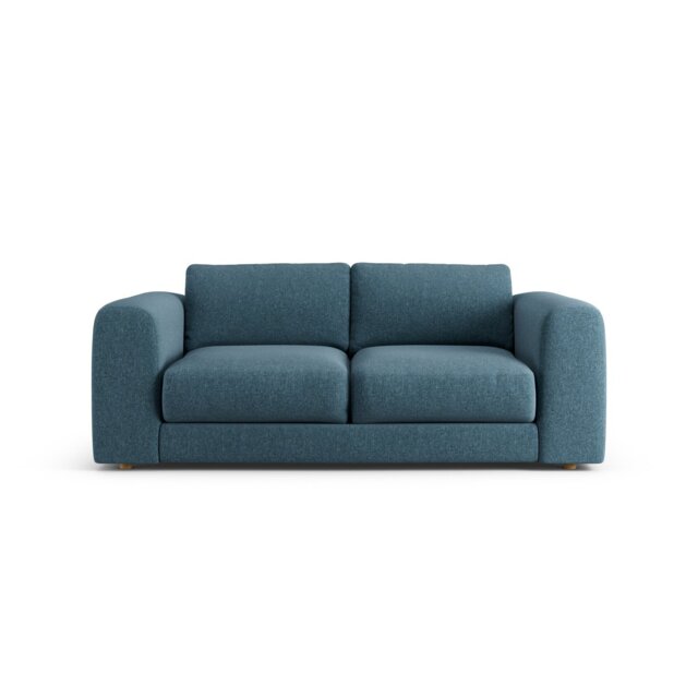 Habitat Ayr Fabric 3 Seater Sofa - Blue - Ash Leg by Argos | ufurnish.com