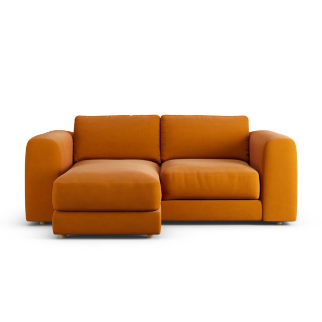 Habitat Ayr Reversible Corner Sofa - Orange - Ash Leg by Argos ...