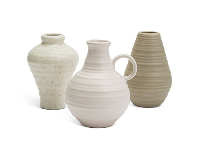 Habitat Ceramic Bud Vases - Set of 3 - Cream by Argos | ufurnish.com
