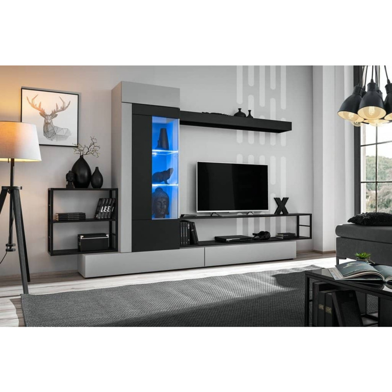 "Rebel Entertainment Unit For TVs Up To 75"" - Grey Matt 200cm" by ...