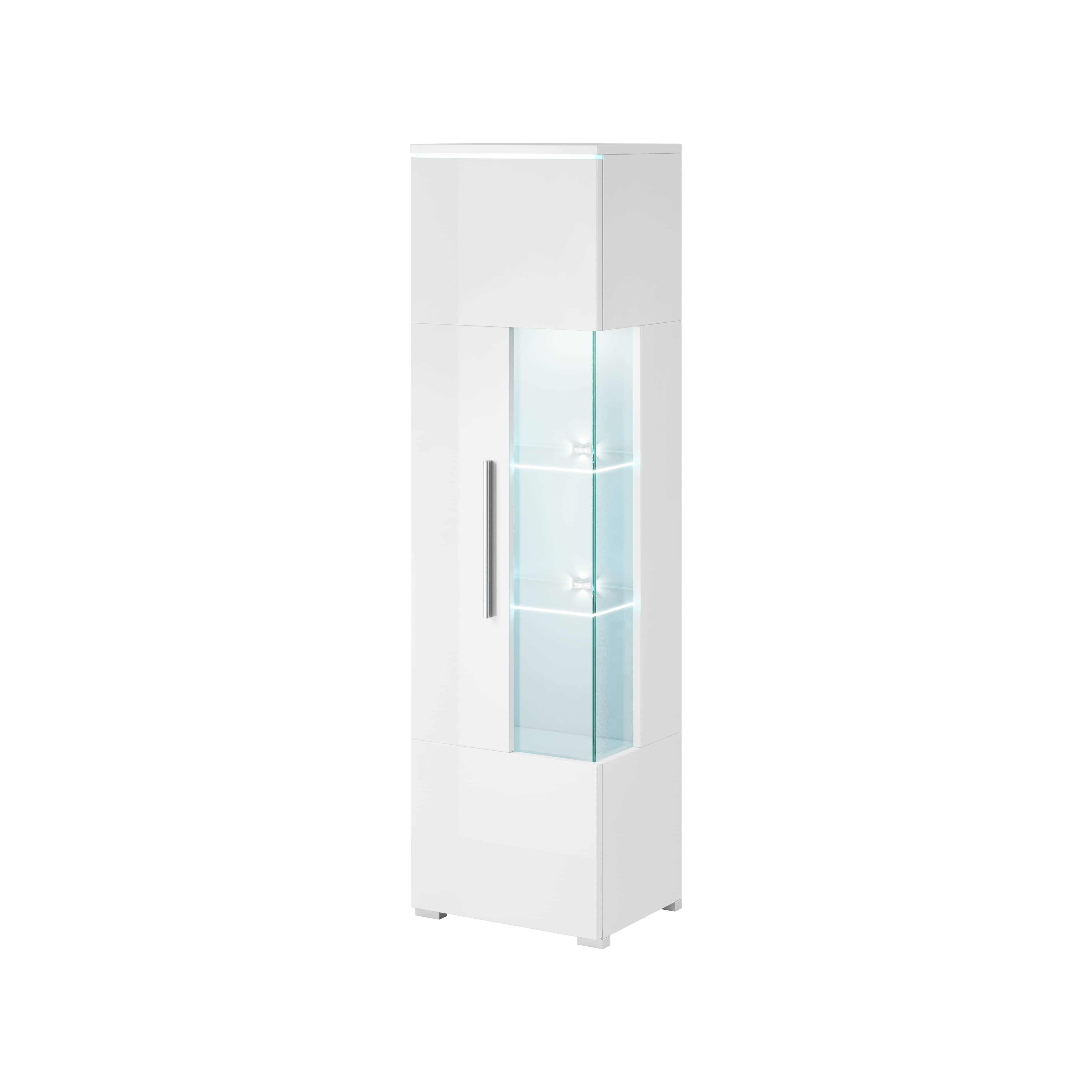 India 05 Tall Display Cabinet 45cm - 45cm White by Arthauss | ufurnish.com