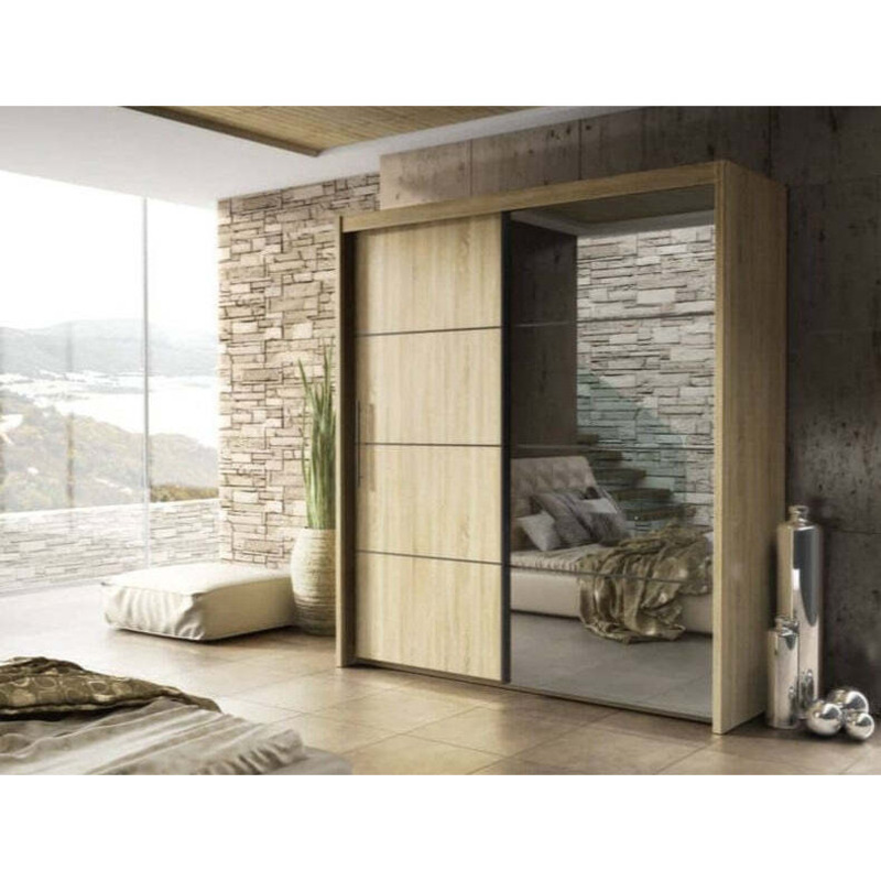 Inova Sliding Door Wardrobe 200cm - Oak Sonoma 200cm by Arthauss ...