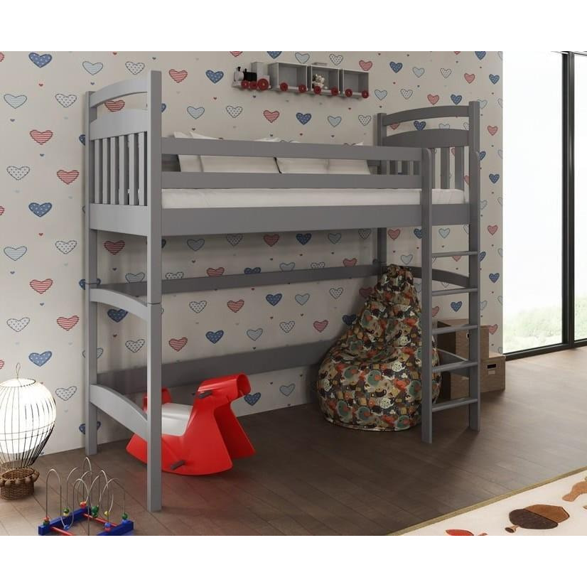 Wooden Bunk Loft Bed Tess - Grey Matt Without Mattresses by Arthauss ...