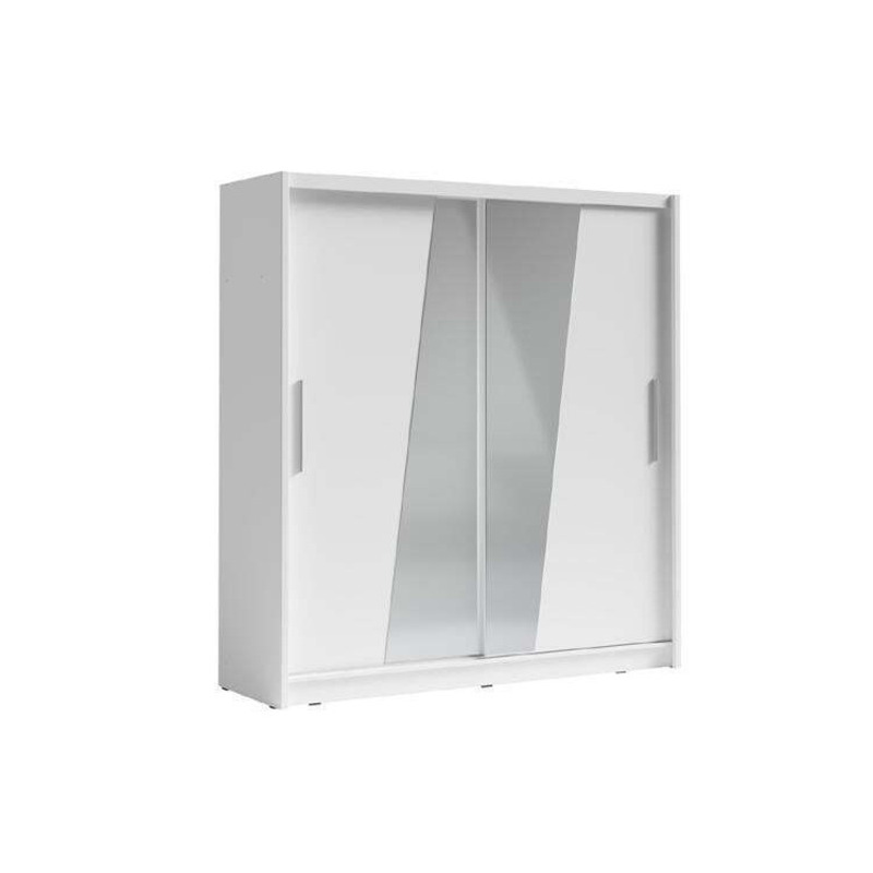 Bergamo III Sliding Door Wardrobe 205cm - White Matt 205cm by Arthauss ...