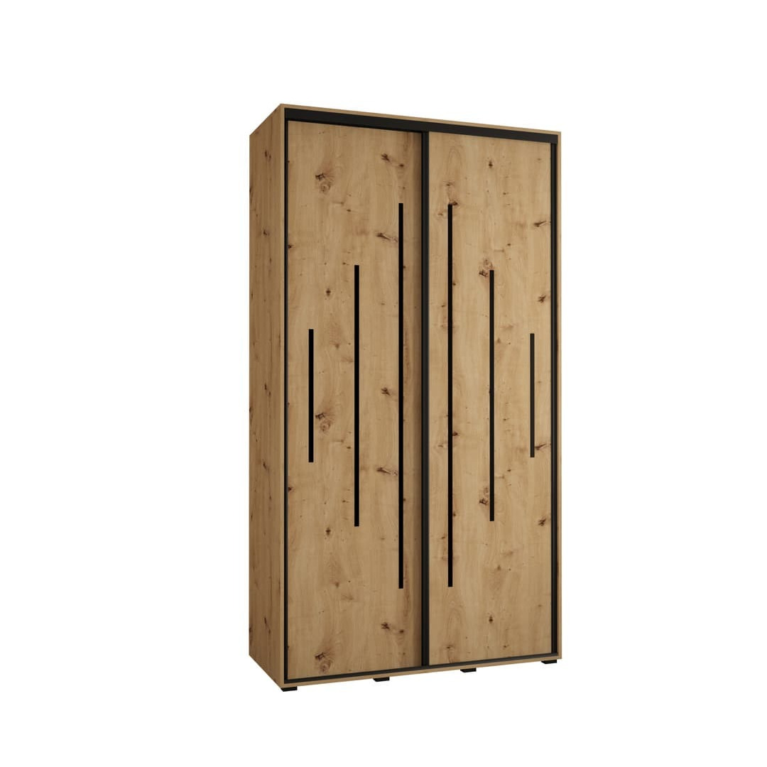 Cannes XII Sliding Door Wardrobe 130cm - Oak Artisan 130cm by Arthauss ...