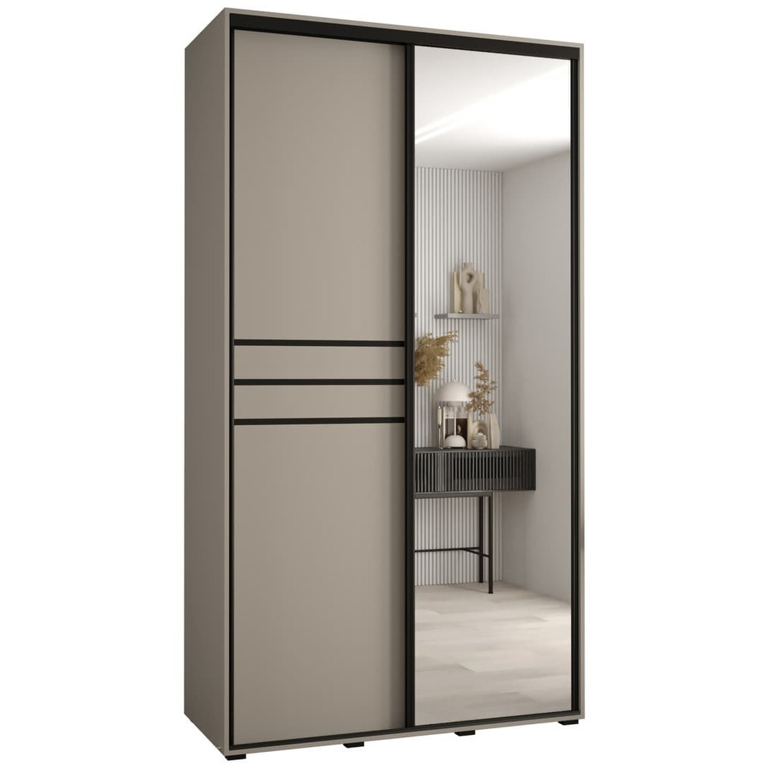 Dakota XI Sliding Door Wardrobe 130cm - Cashmere 130cm by Arthauss ...