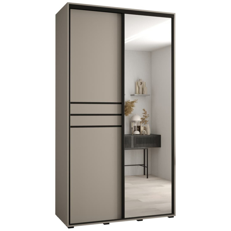Dakota XI Sliding Door Wardrobe 130cm - Cashmere 130cm by Arthauss ...