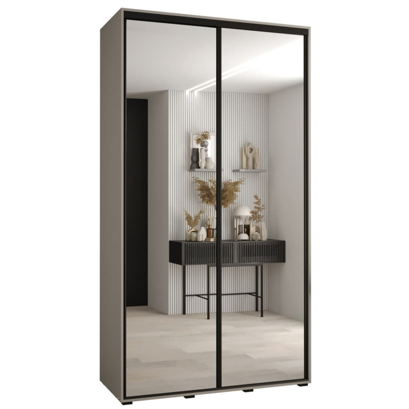 Dakota II Sliding Door Wardrobe 130cm - Cashmere 130cm by Arthauss ...