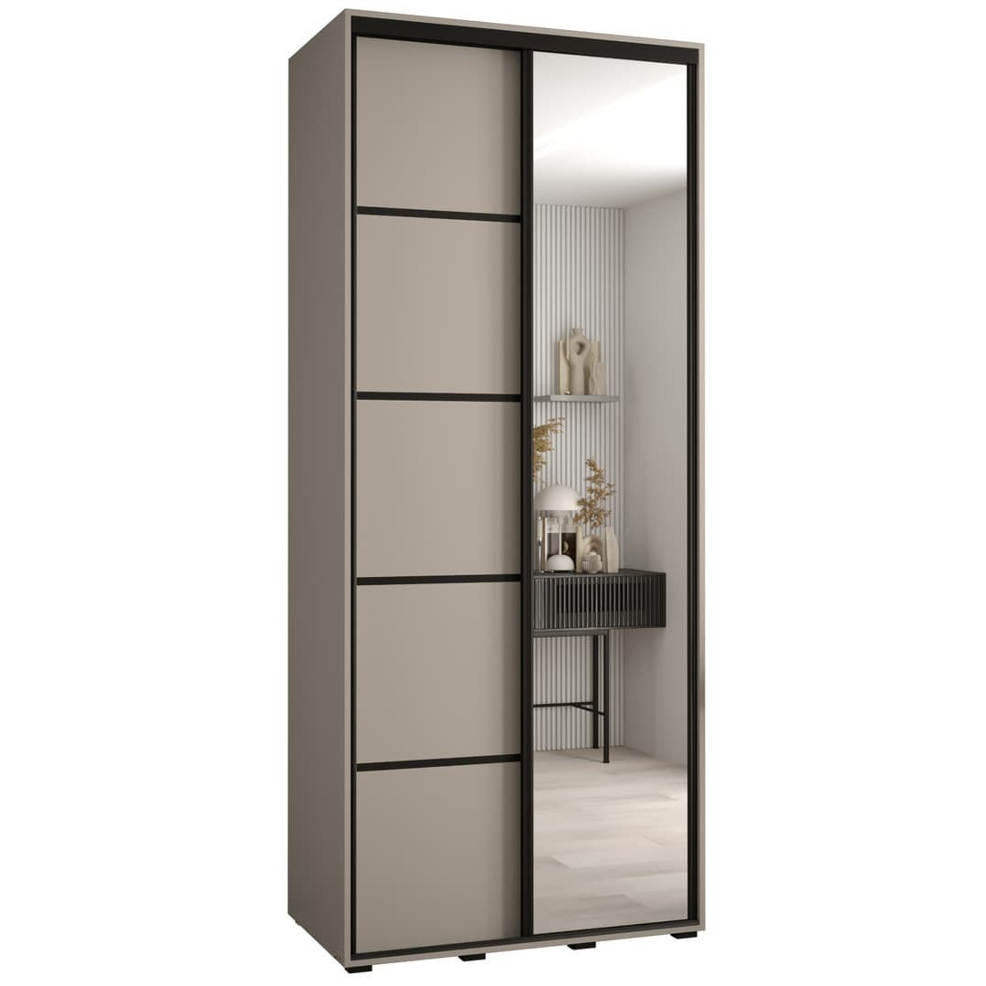 Dakota V Sliding Door Wardrobe 120cm - Cashmere 120cm by Arthauss ...