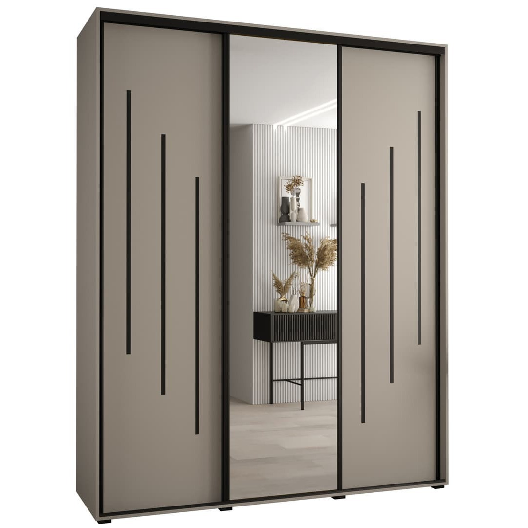 Dakota IX Sliding Door Wardrobe 190cm - Cashmere 190cm by Arthauss ...