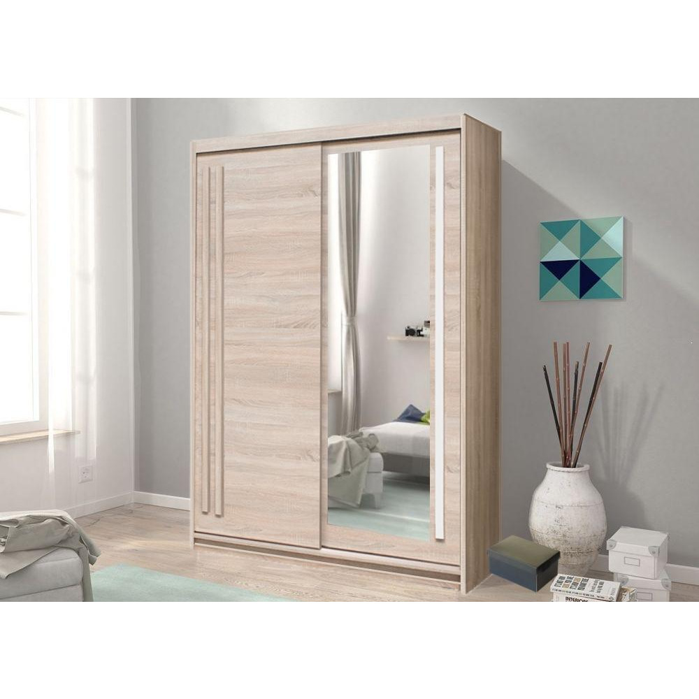 Effect 2 Sliding Door Wardrobe 150cm - Oak Sonoma 150cm by Arthauss ...