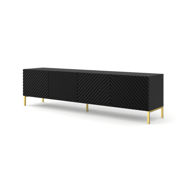 Surf TV Cabinet 200cm - Black 200cm by Arthauss | ufurnish.com