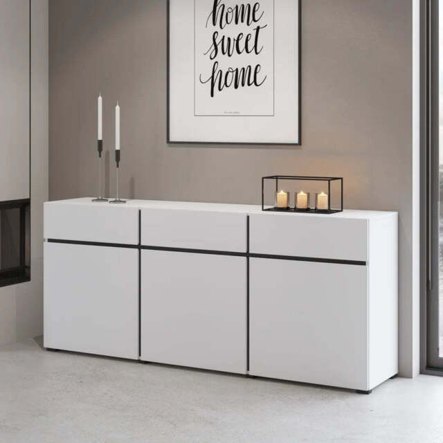Kross 43 Sideboard Cabinet 180cm - White 180cm by Arthauss | ufurnish.com