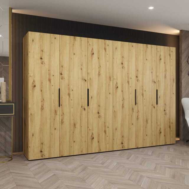 Marbella I Hinged Door Wardrobe 300cm - Oak Artisan 300cm by Arthauss ...