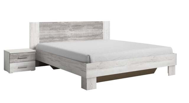 Vera Bed 160cm with Bedside Cabinets - Arctic Pine 160 x 200cm by ...