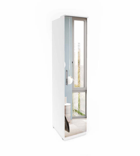 Optima 57 Hinged Wardrobe 45cm - White 45cm by Arthauss | ufurnish.com