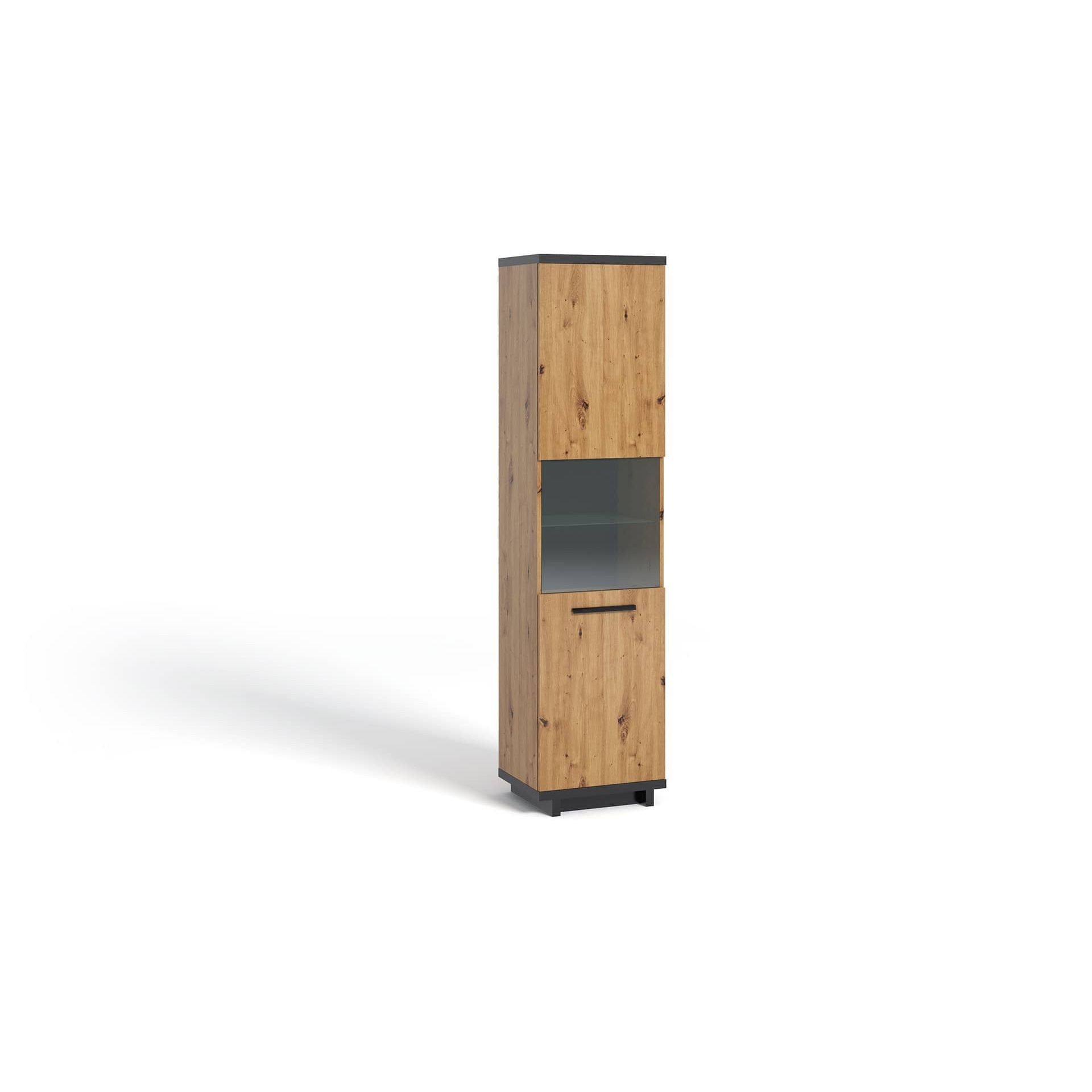 Ines 11 Tall Display Cabinet 51cm - 51cm Oak Artisan by Arthauss ...