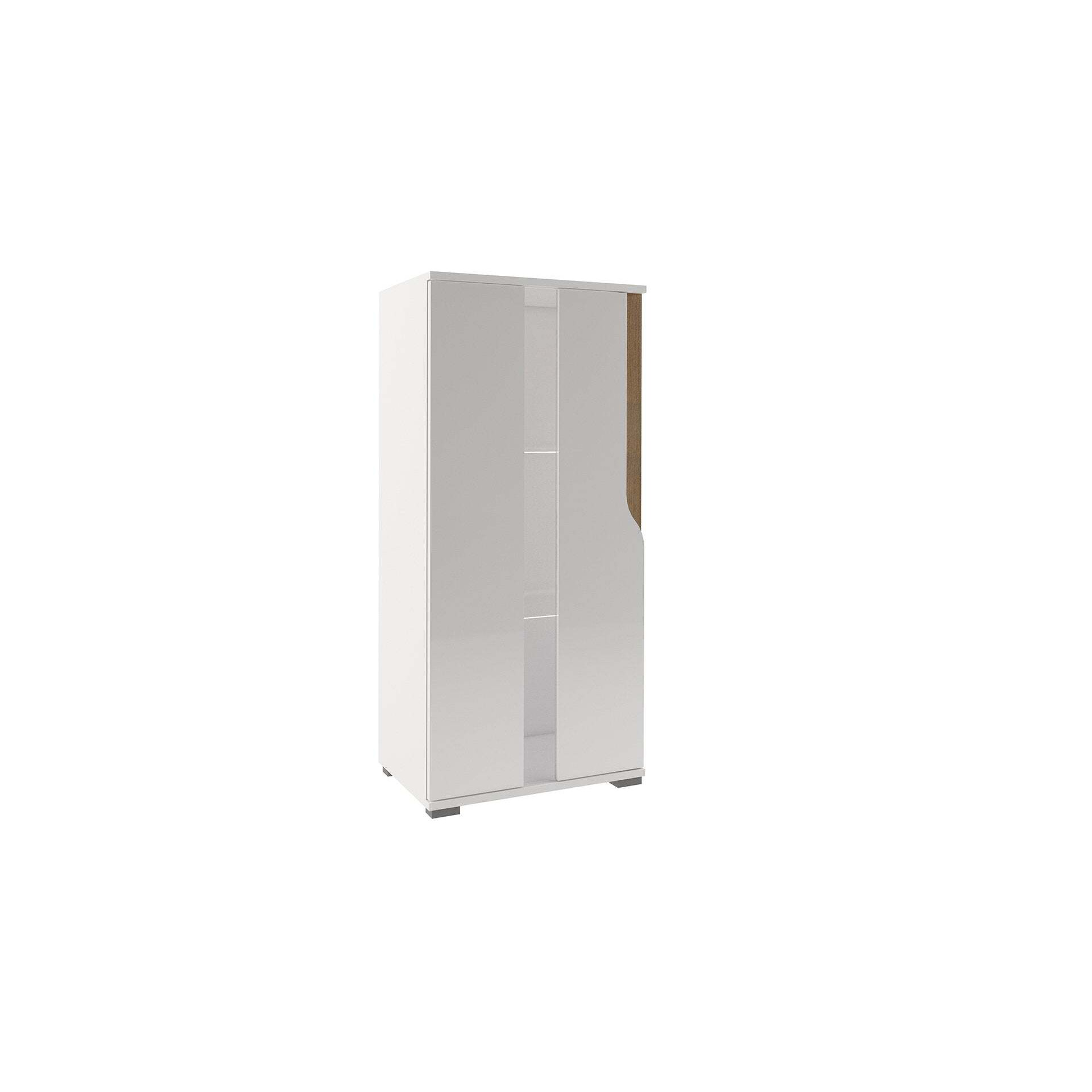 Lanco Display Cabinet - Black Gloss 50cm White Gloss by Arthauss ...