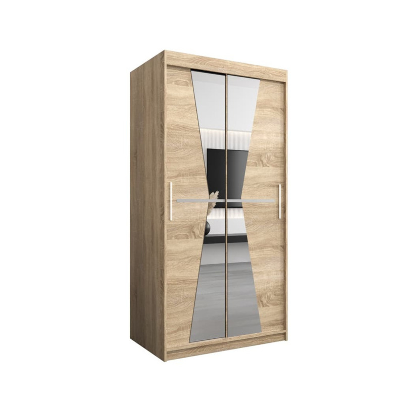 Morocco Sliding Door Wardrobe 100cm - Oak Sonoma 100cm by Arthauss ...