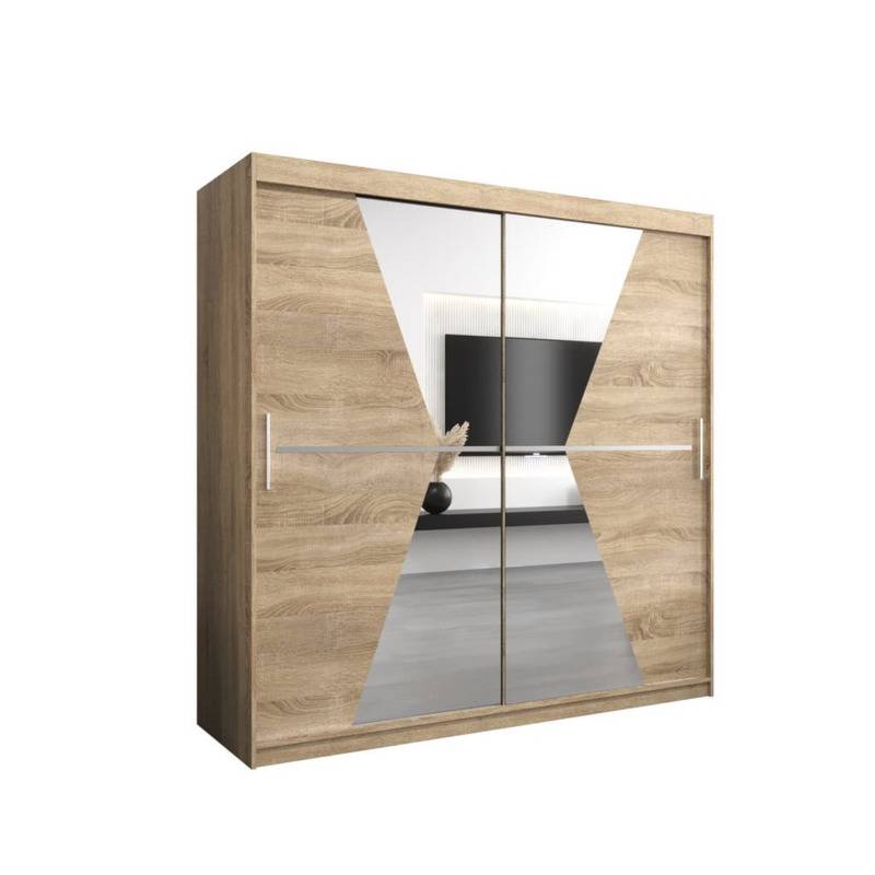 Morocco Sliding Door Wardrobe 200cm - Oak Sonoma 200cm by Arthauss ...