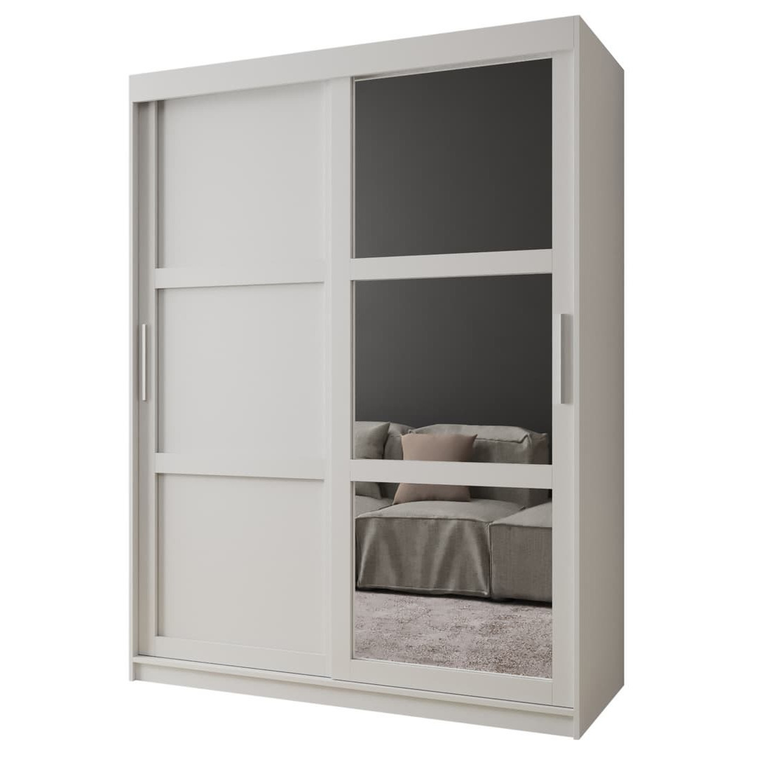 Arendal III Sliding Door Wardrobe 150cm - White 150cm by Arthauss ...