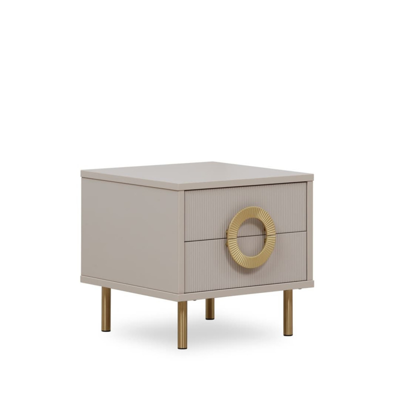 Nubo Bedside Table 46cm - Cashmere 46cm by Arthauss | ufurnish.com