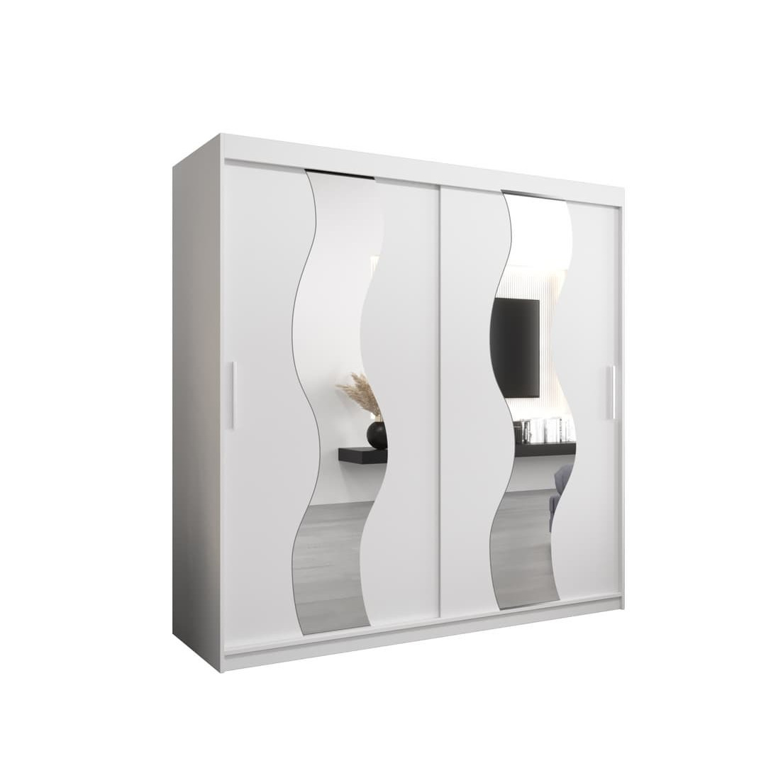 Seville Sliding Door Wardrobe 200cm - White 200cm by Arthauss ...