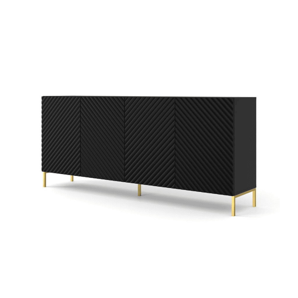 Surf Large Sideboard Cabinet 200cm - Black 200cm by Arthauss | ufurnish.com